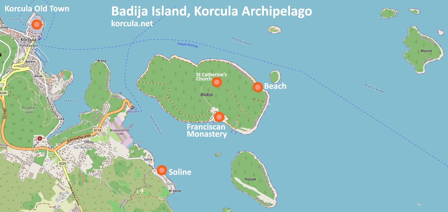 Badija Island - Visitor's Guide - Korcula.net